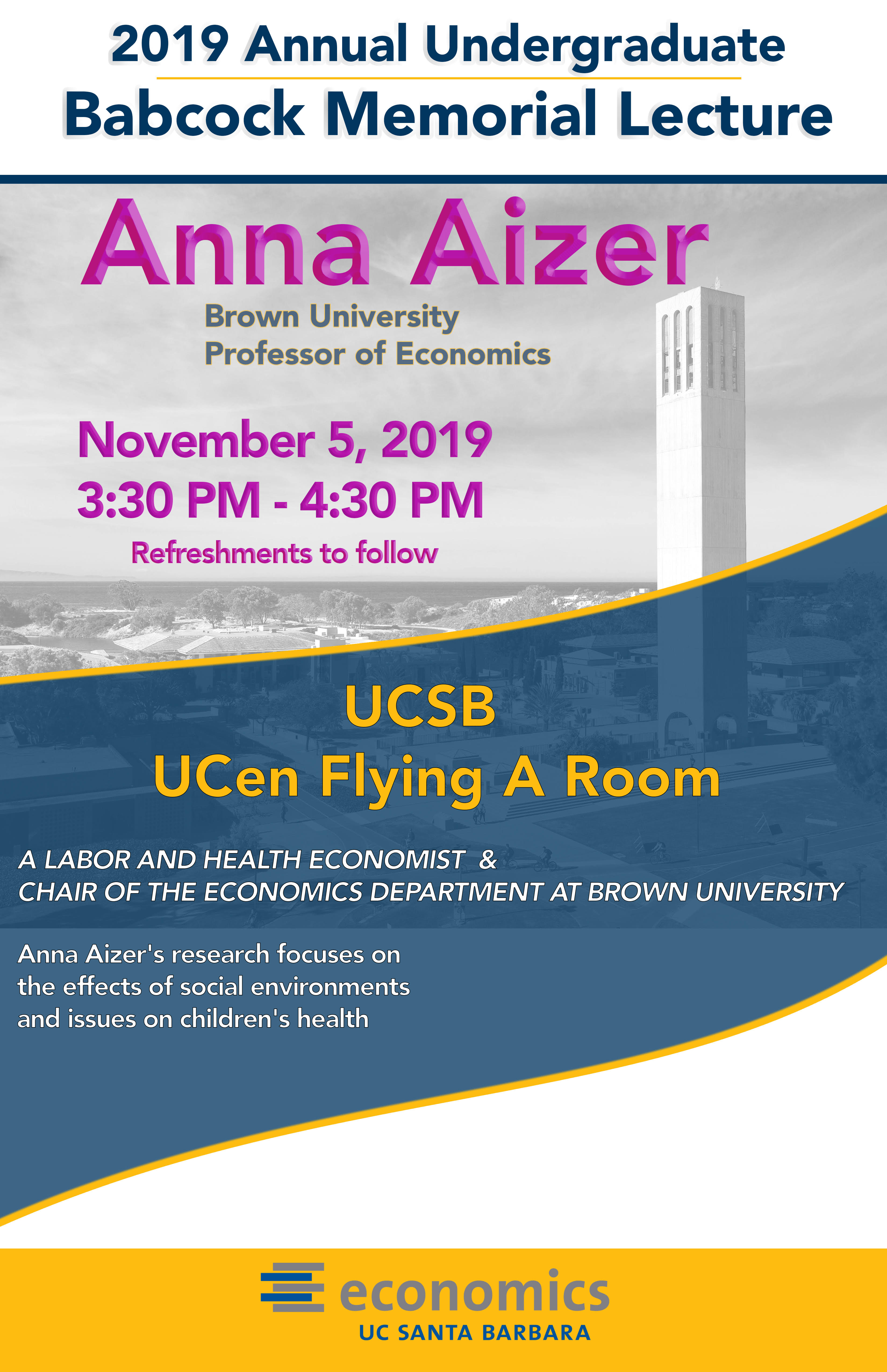 Seventh Annual Babcock Lecture with Anna Aizer – Career Connection